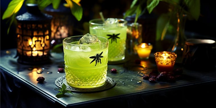 Get Spooky With a Swamp Water Cocktail Recipe for Halloween